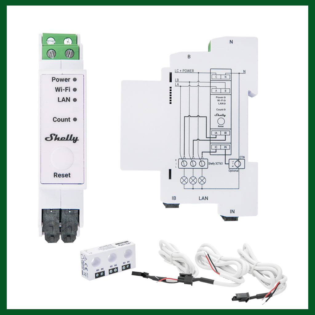 Shelly Pro 3EM-3CT63 nur für -PV- Anlagen 0% MwSt. – Shellyparts.de