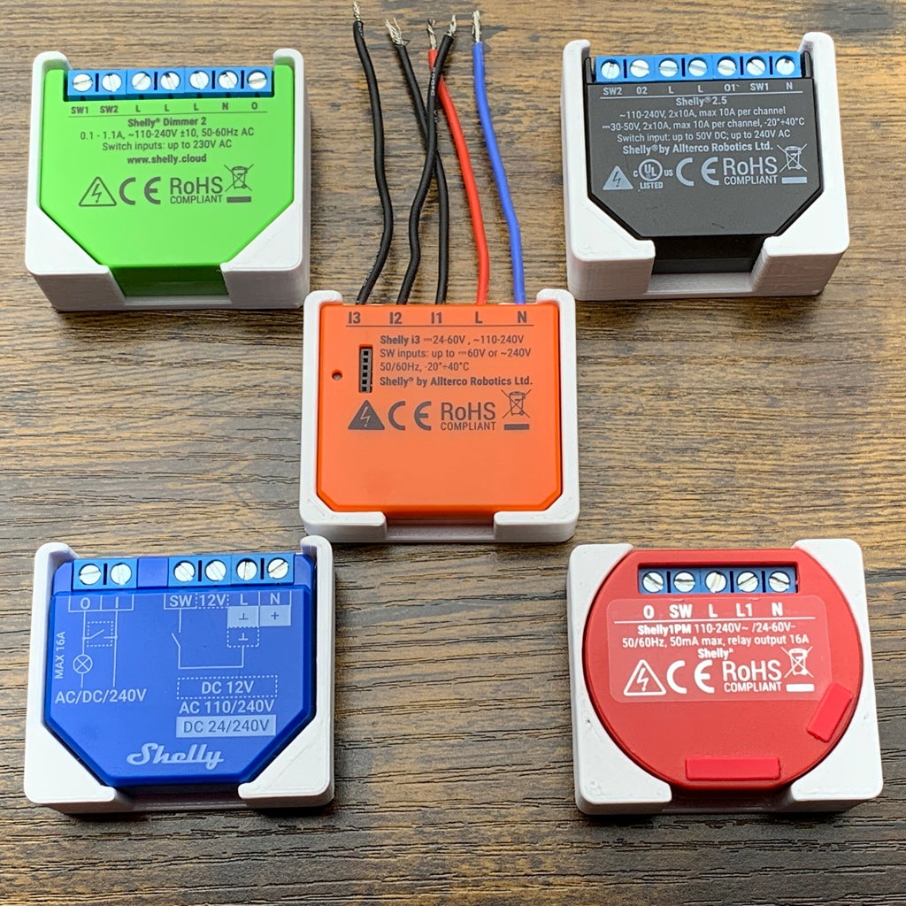 Combinable wall/ DIN rail mount for Shelly PLUS, Gen3/4 series (incl ...